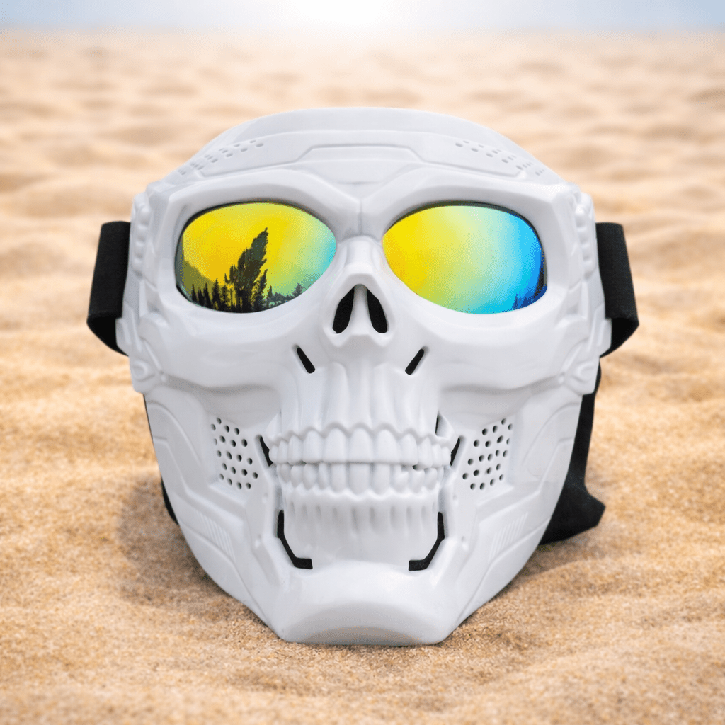 Hvid Skelet Maske – Skull helmaske til spil, events og – Gelblastershop.dk