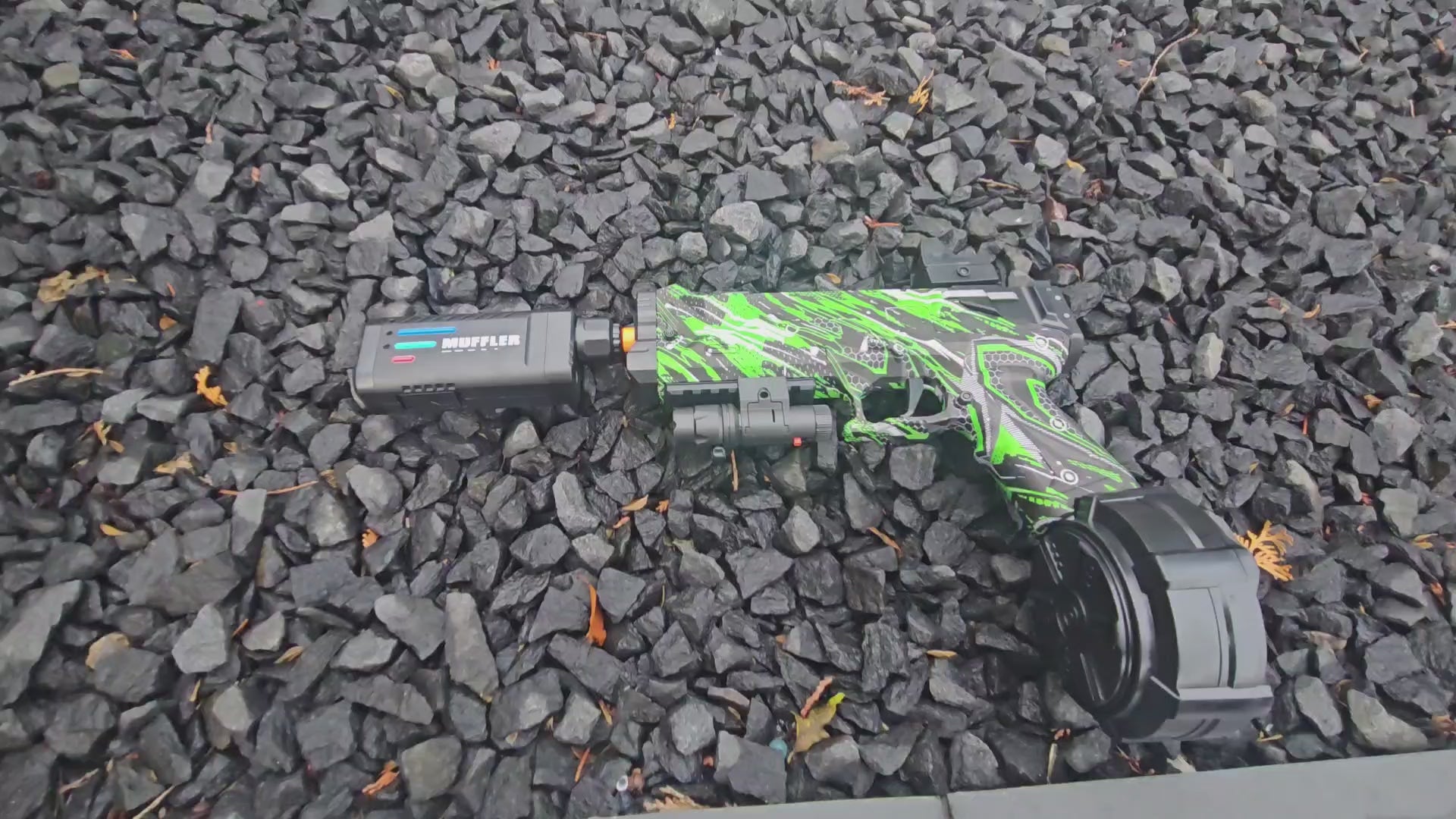 Fire Rat Gel Blaster Grøn Edition – Lys & Urban Camo – Gelblastershop.dk